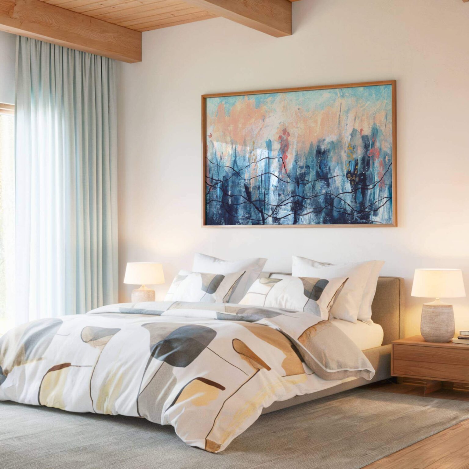 How to Design Calming Spaces with Abstract Art